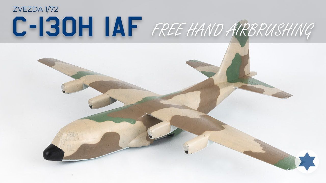 ...喷涂飞机模型迷彩 1/72以色列空军IAF C-130H大力士战术运输机模型