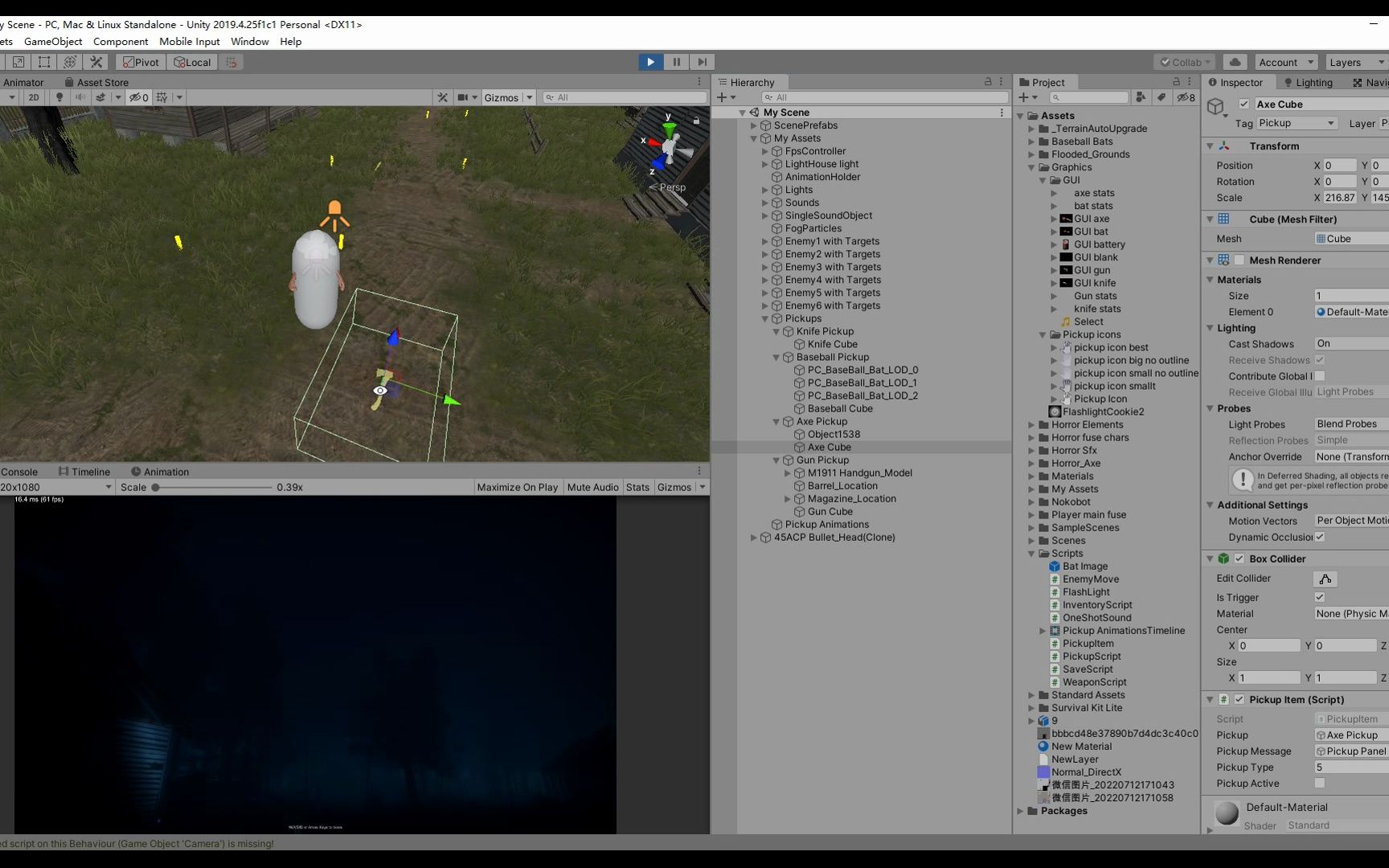 Unity3d开发第一人称恐怖游戏-视频完整版-Part5-09-测试与运行