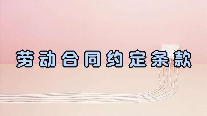 【8-3】劳动合同的约定条款