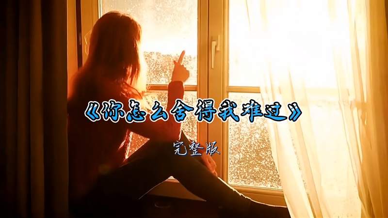 经典老歌《你怎么舍得我难过》黄品源