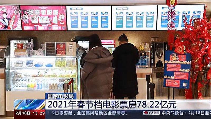 国家电影局:2021年春节档电影票房78.22亿元