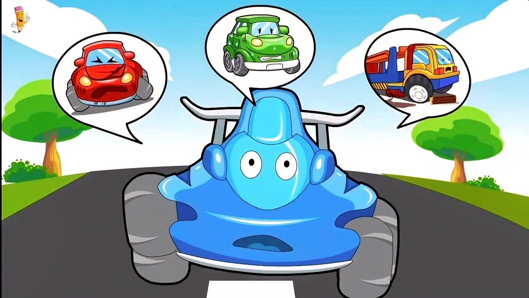 儿童趣味动画 小汽车们玩平衡木却出现意外 害怕医院的小汽车们!