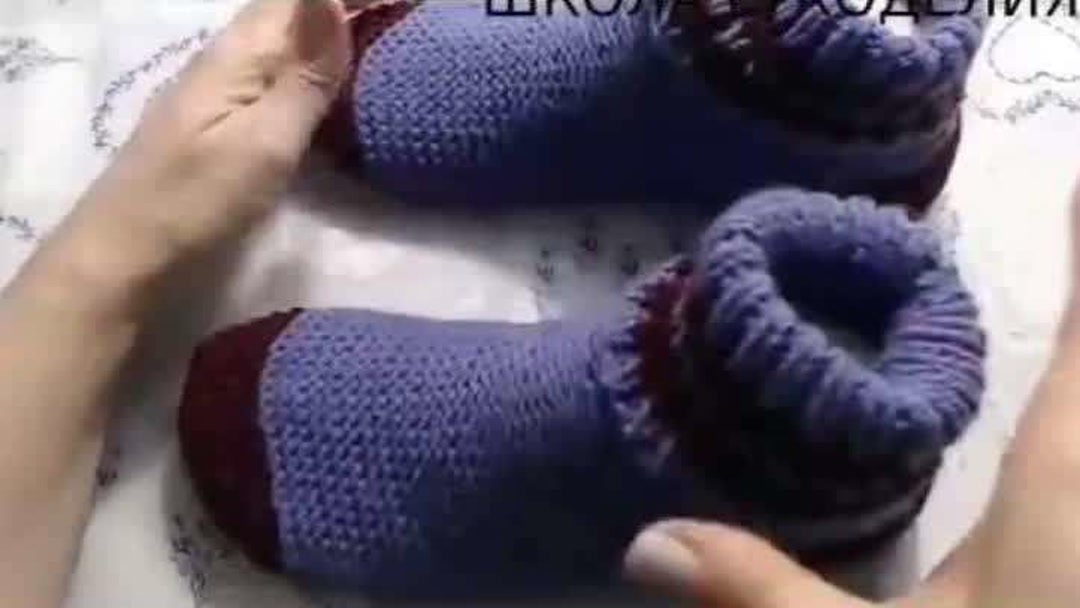 棒针编织温暖舒适的高筒毛线袜,简单平针编织,新手可仿!