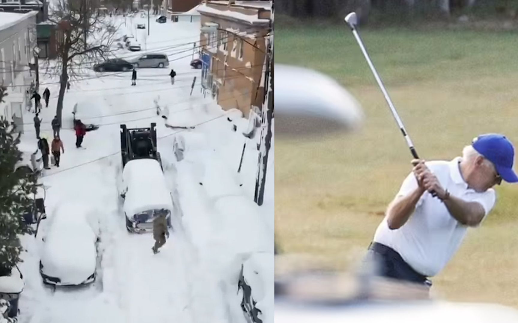 “史诗级寒潮”肆虐美国 英媒曝光拜登南下海岛度假打高尔夫