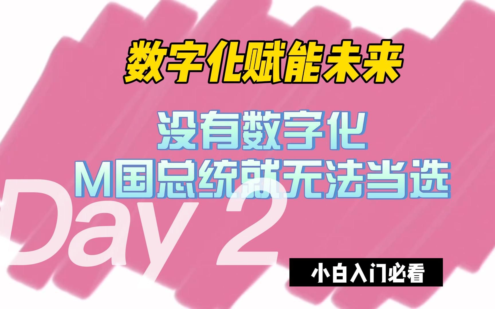 【白话数字化】第2集:没有数字化,M国总统就无法当选!