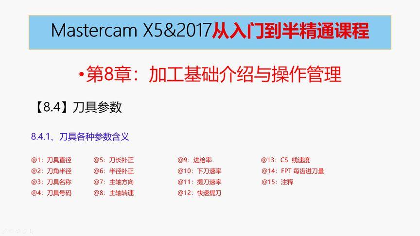 077-MasterCAM X5编程 刀具各种参数含义