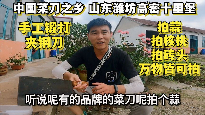 山东潍坊高密菜刀测评:拍蒜,拍核桃,还能拍砖头!万物皆可拍!