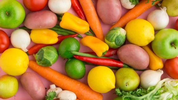 定格动画水果和蔬菜