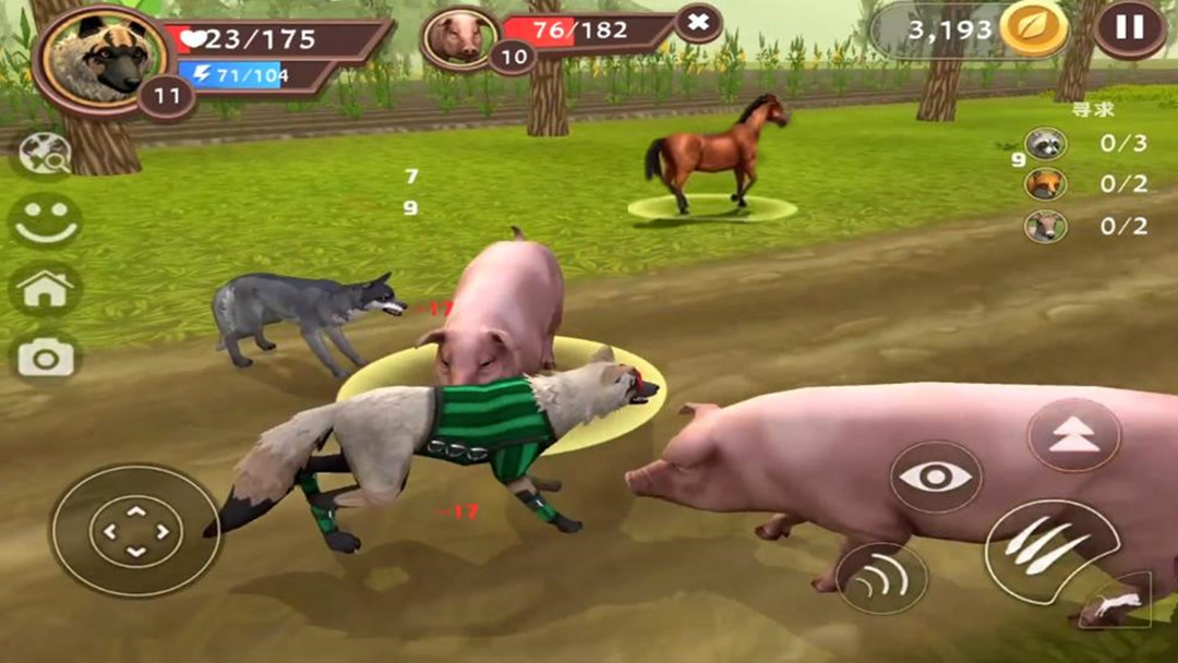 【永哥玩游戏】灰狼野生动物生存模拟器 被猪拱死了