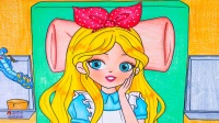   趣味定格动画:给爱丽丝梦游仙境少女妆装