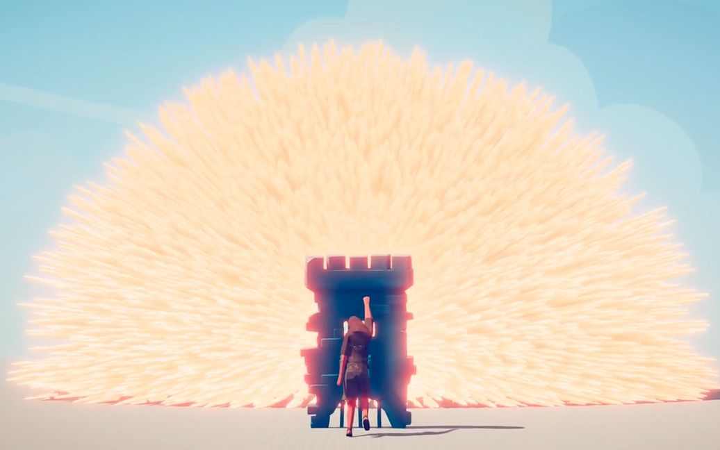 全面战争模拟器:盾之巨人对核爆神弩,被光芒吞没了