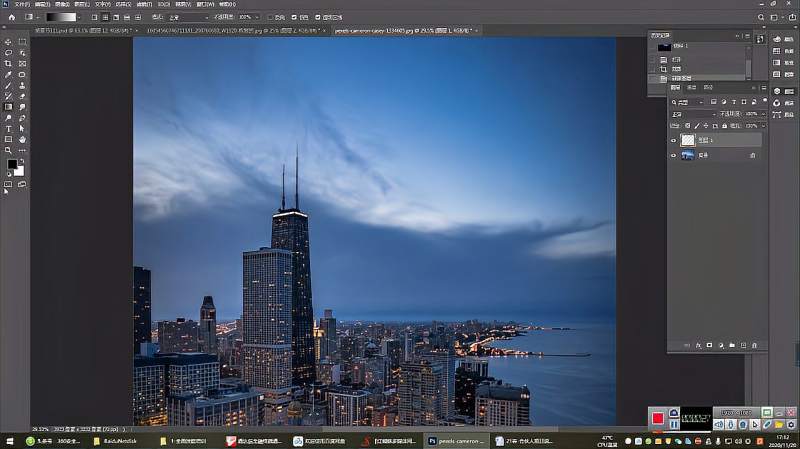 PS高级教程:如何给建筑物体增加闪电效果