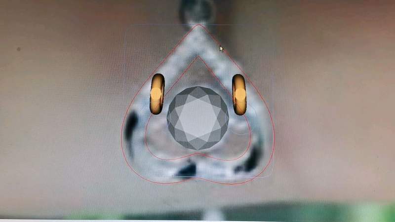 爱心心形跳动的心灵动系列吊坠cad绘图