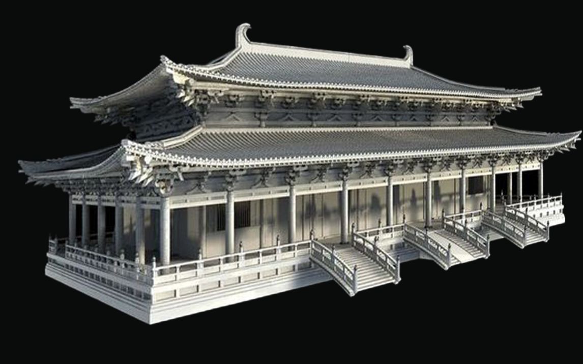 3DMax国风场景建模;大型场景建模思路结构布线超详细讲解