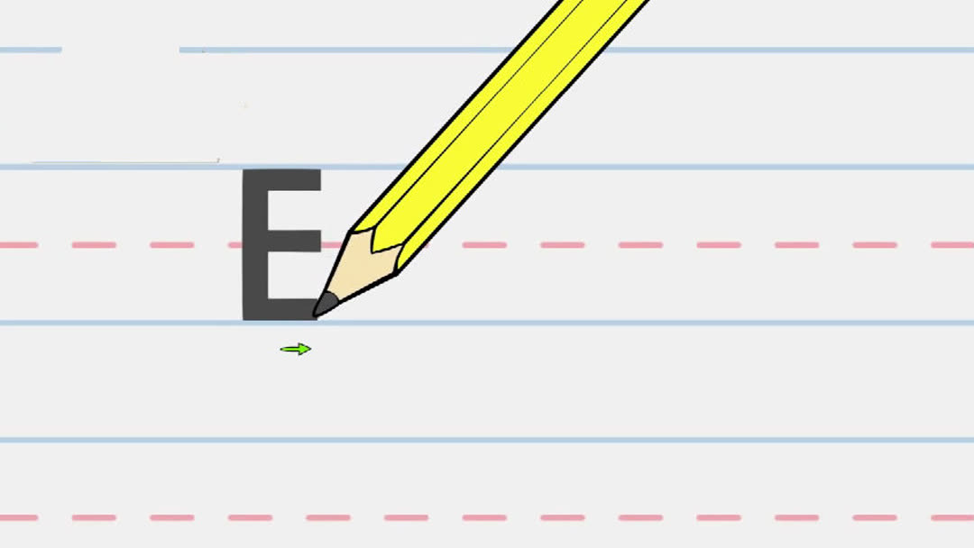 英文字母书写练习:letter E