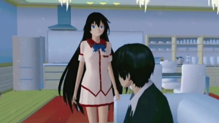 樱花校园模拟器:总裁到女主家蹭吃蹭住,向女主表白