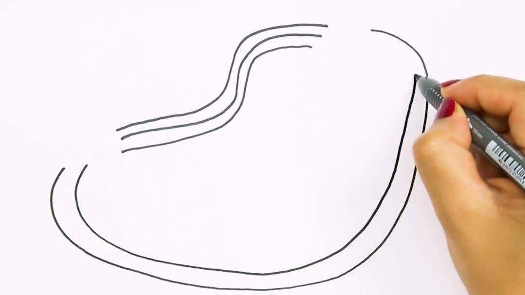 儿童简笔画 画大大的游泳池并涂上色彩吧