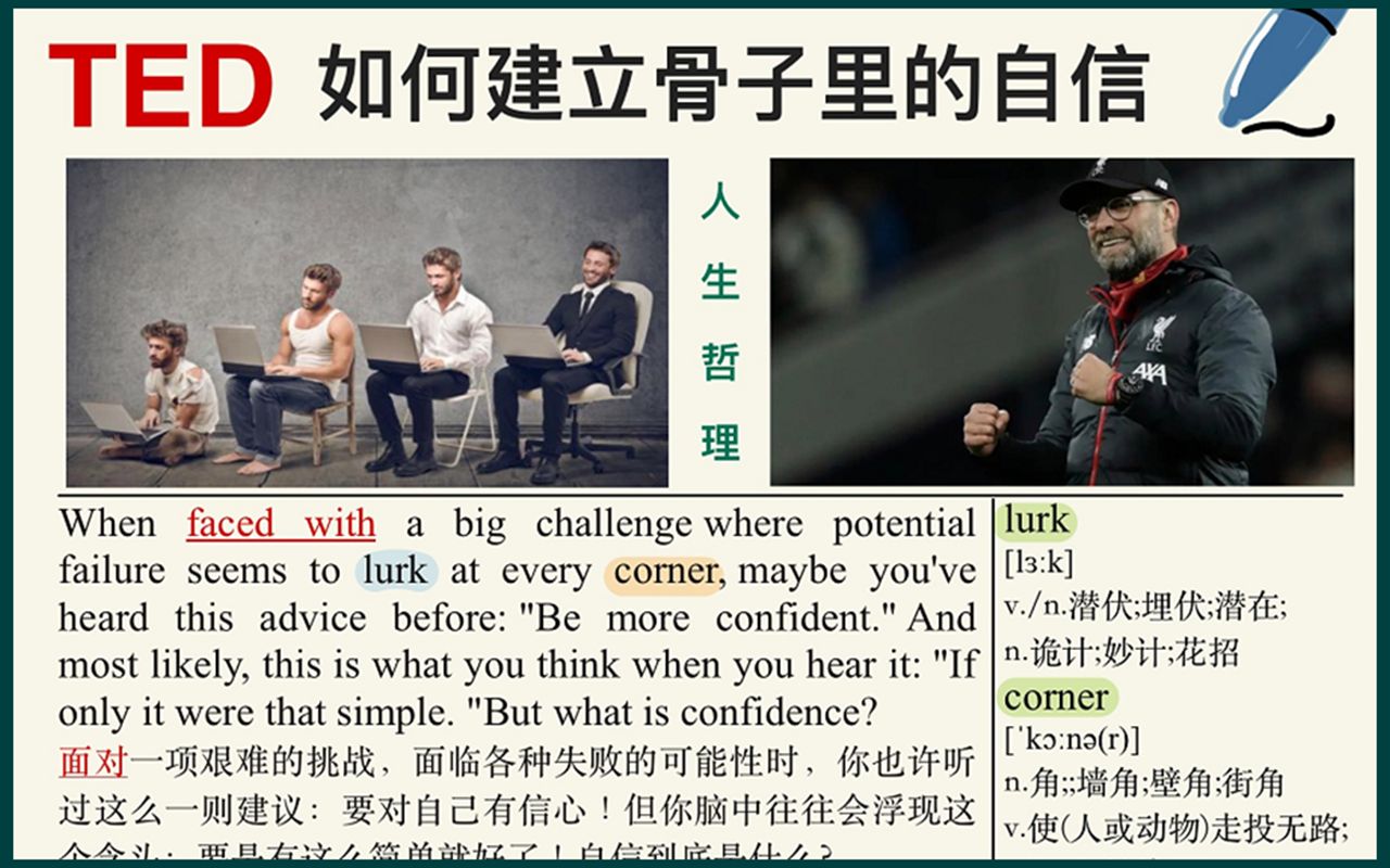 第107集 TED原声跟读笔记II如何建立骨子里的自信