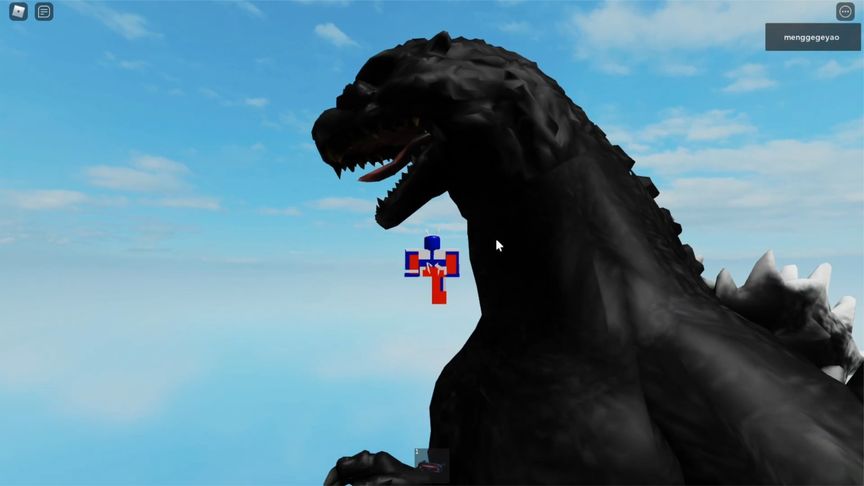 ROBLOX动物模拟器游戏 哥斯拉这么大 奥特曼这么小