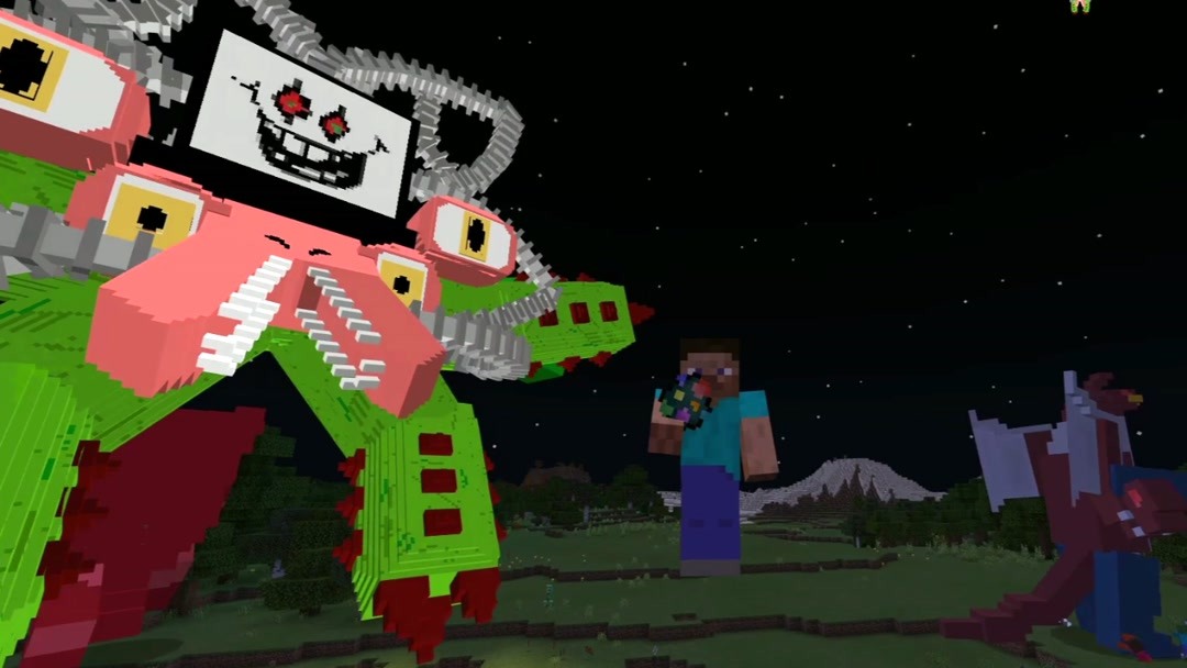 我的世界传说之下究极小花对战奥特曼