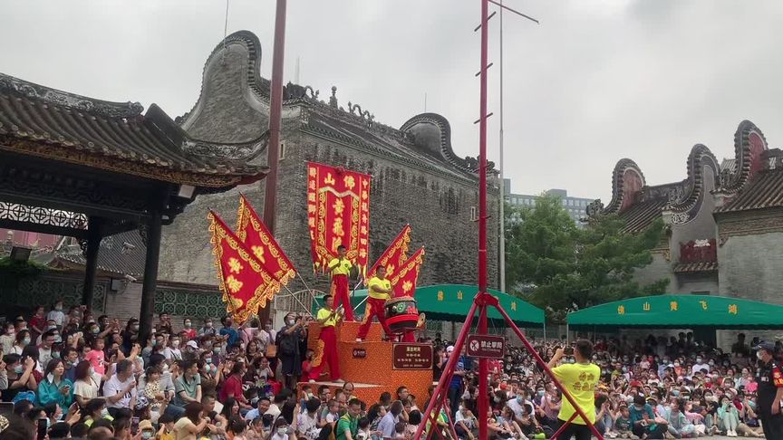 最后还挺厉害的#醒狮表演