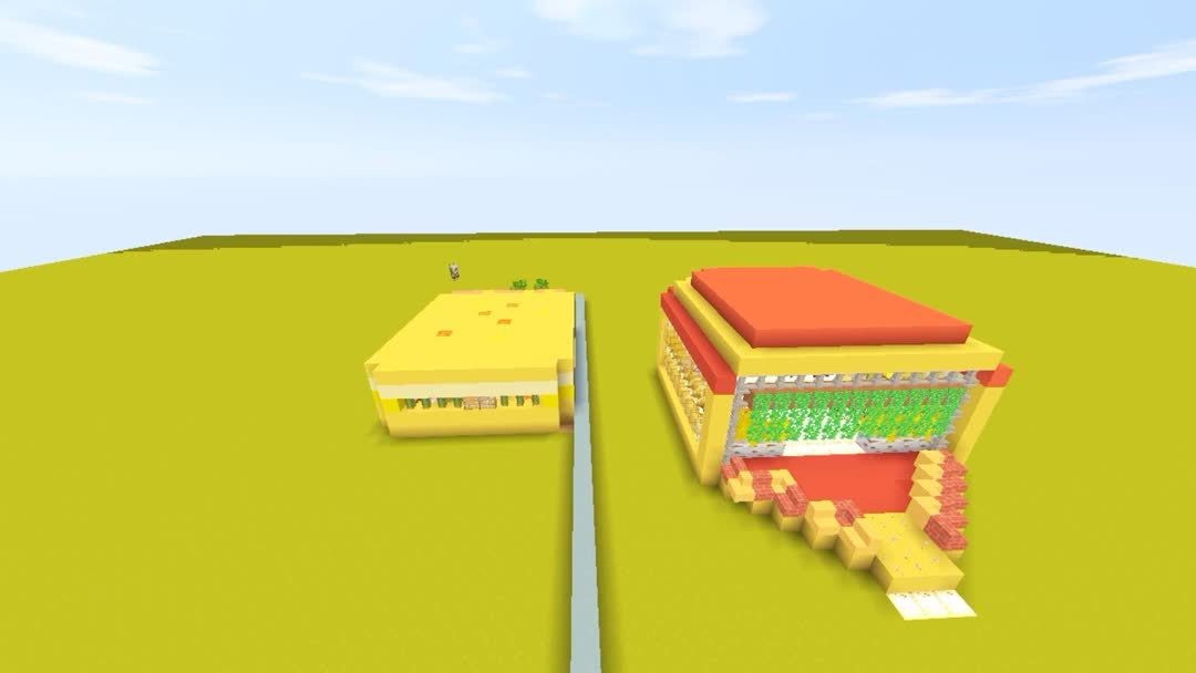 迷你世界:披萨别墅建筑大赛,吃货的福利那个看着香谁就获胜