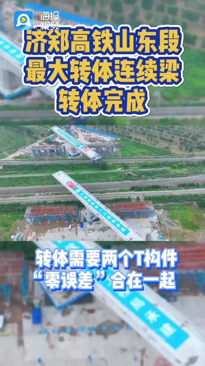 ...郑高铁茌平特大桥跨京九、邯济铁路7212872m转体连续梁转体施工...