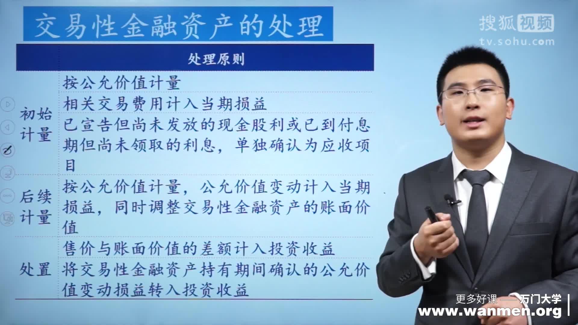 【万门大学】CPA会计3.1交易性金融资产