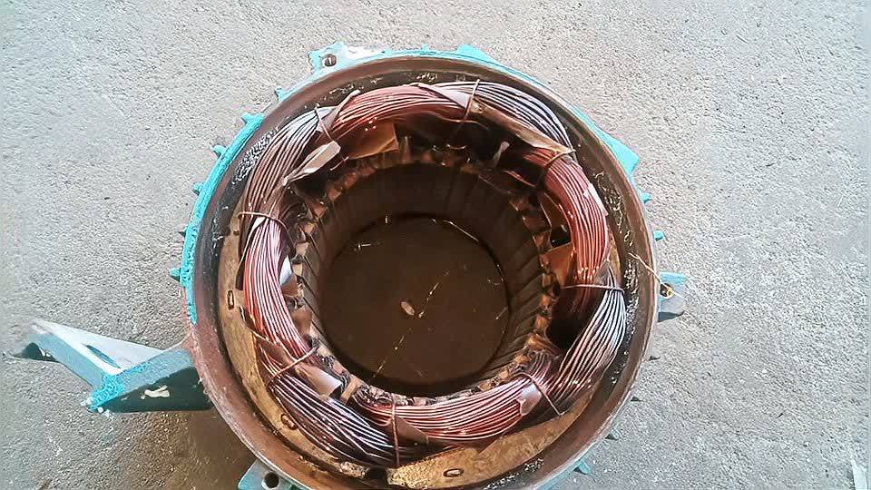 铝线电动机烧掉了,线圈拆掉改修铜线