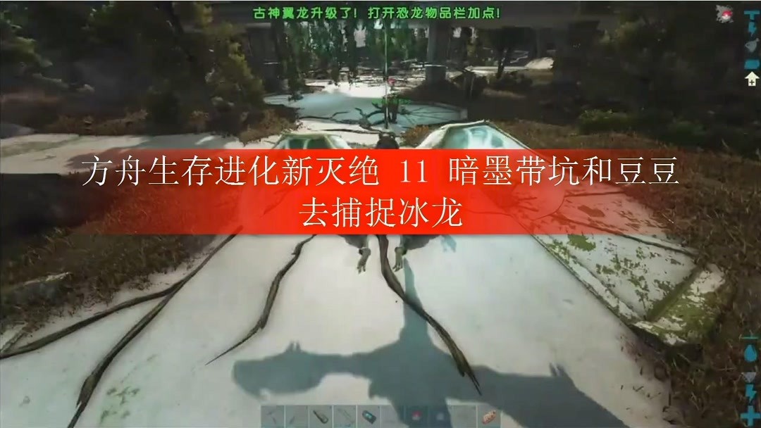 方舟生存进化新灭绝 11 暗墨带坑和豆豆去捕捉冰龙