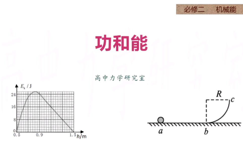 必修二 机械能 《功和能》