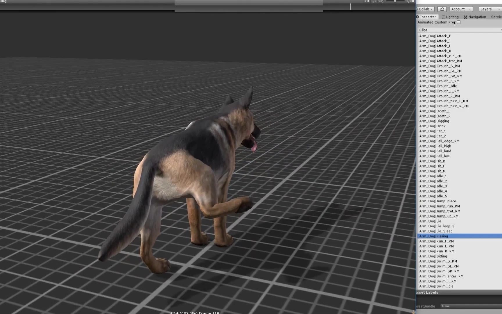 Unity-德国牧羊犬模型Dog Shepherd 2.0 Dog Shepherd animations