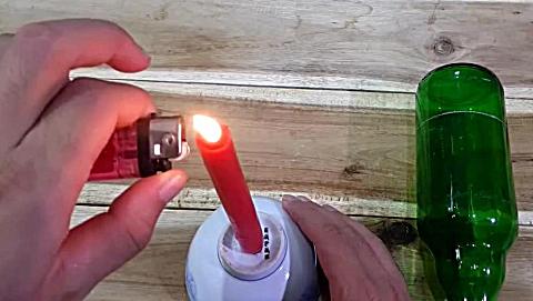 切玻璃新玩法, 蜡烛加上打火机, 比玻璃刀还厉害!