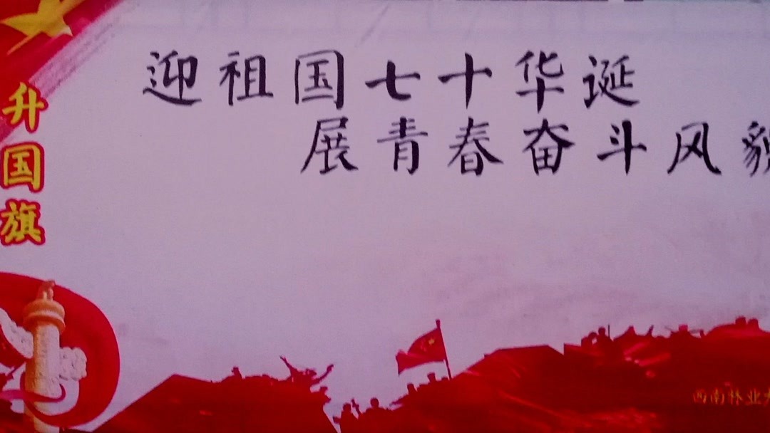 西南林业大学林学院迎七十周年华诞展青春奋斗风貌升旗仪式