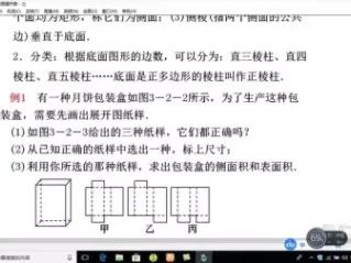 直棱柱、圆锥侧面展开图
