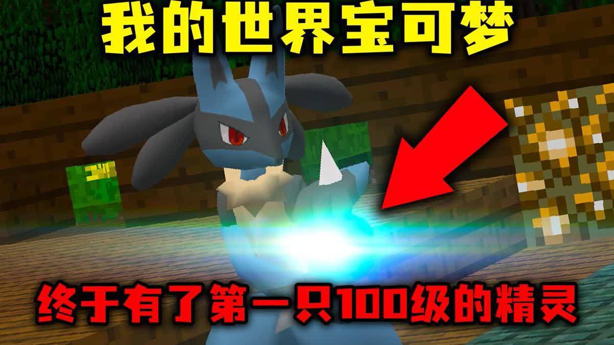 我的世界宝可梦:我终于有了第一只100级的精灵!不是萌新了!