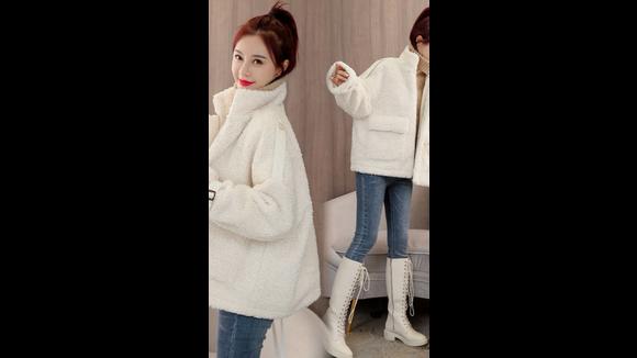 皮毛一体羊羔毛颗粒2020冬季新款韩版宽松休闲仿羊驼毛短款皮草