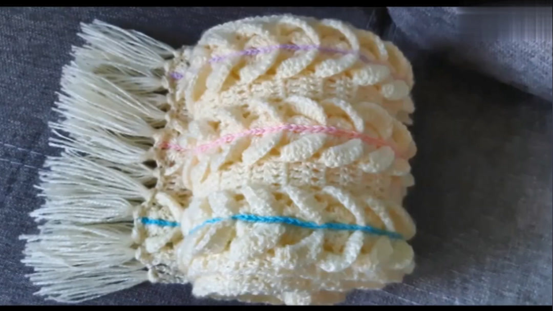 初学者织围巾简单教程,蝴蝶花样围巾编织详细教程,对织新手有用