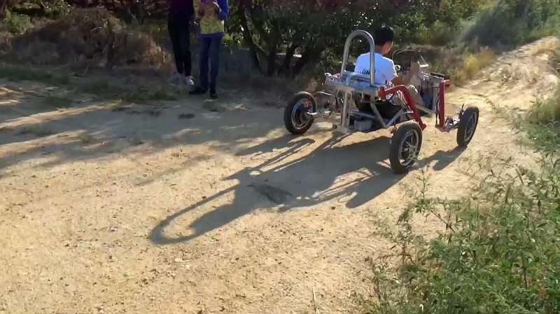 牛人自制四轮电动车视频,四驱电动车,越野爬山电动车