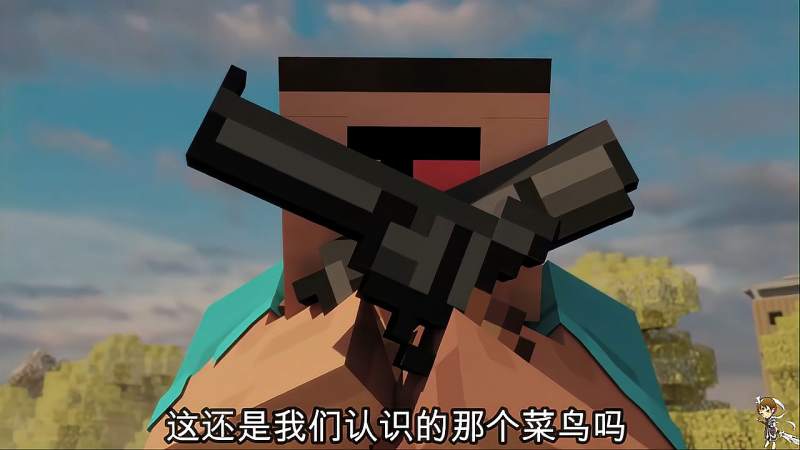 我的世界动画:菜鸟化身双枪战神大战僵尸