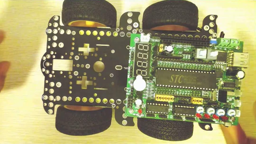 15、慧净micro:bit创客教育课程 HJ-4WD积木版 51单片机主板安装