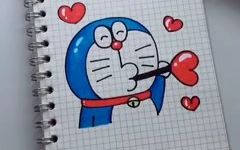 【手绘】哆啦A梦简笔画 ～蓝胖子来啦!