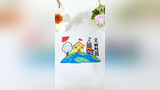 儿童手工绘画,文明校园手抄报