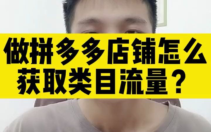 【拼多多无货源店群系列课】-做拼多多店铺怎么获取类目流量?#电商#...
