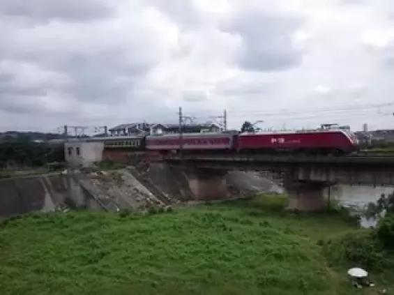 [拍火车]HXD1D+25G 烟台-广州(K1159)广铁沙塅 捞刀河下行