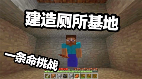 我的世界3:建造厕所秘密基地!下面还能进去兄弟们我跳进去了