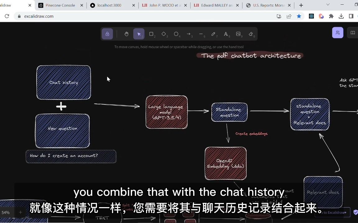 GPT-4和LangChain教程--如何与56页的PDF文档聊天(双语字幕)