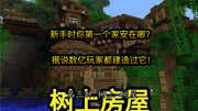 我的世界: 新手时你第一个家安在哪?据说数亿玩家都建造过它