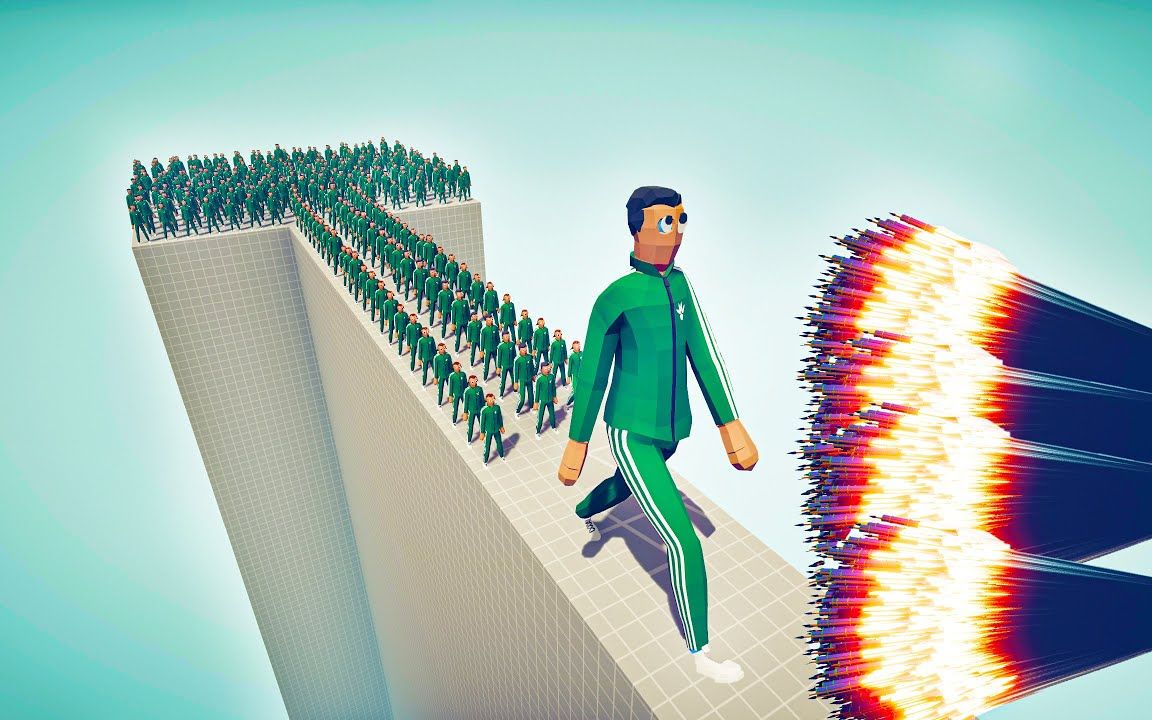 100x 鱿鱼游戏参赛者可以顺利闯关过桥吗?- - 全面战争模拟器Tabs