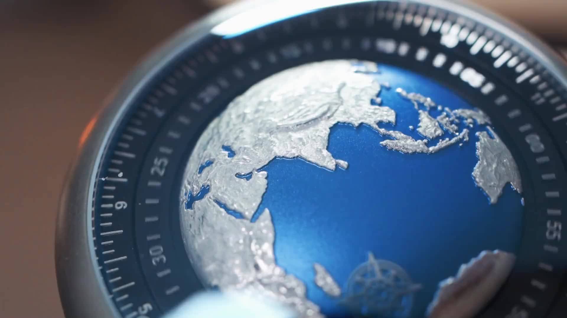 玺佳蓝色星球 不用指针,手表的全新形态